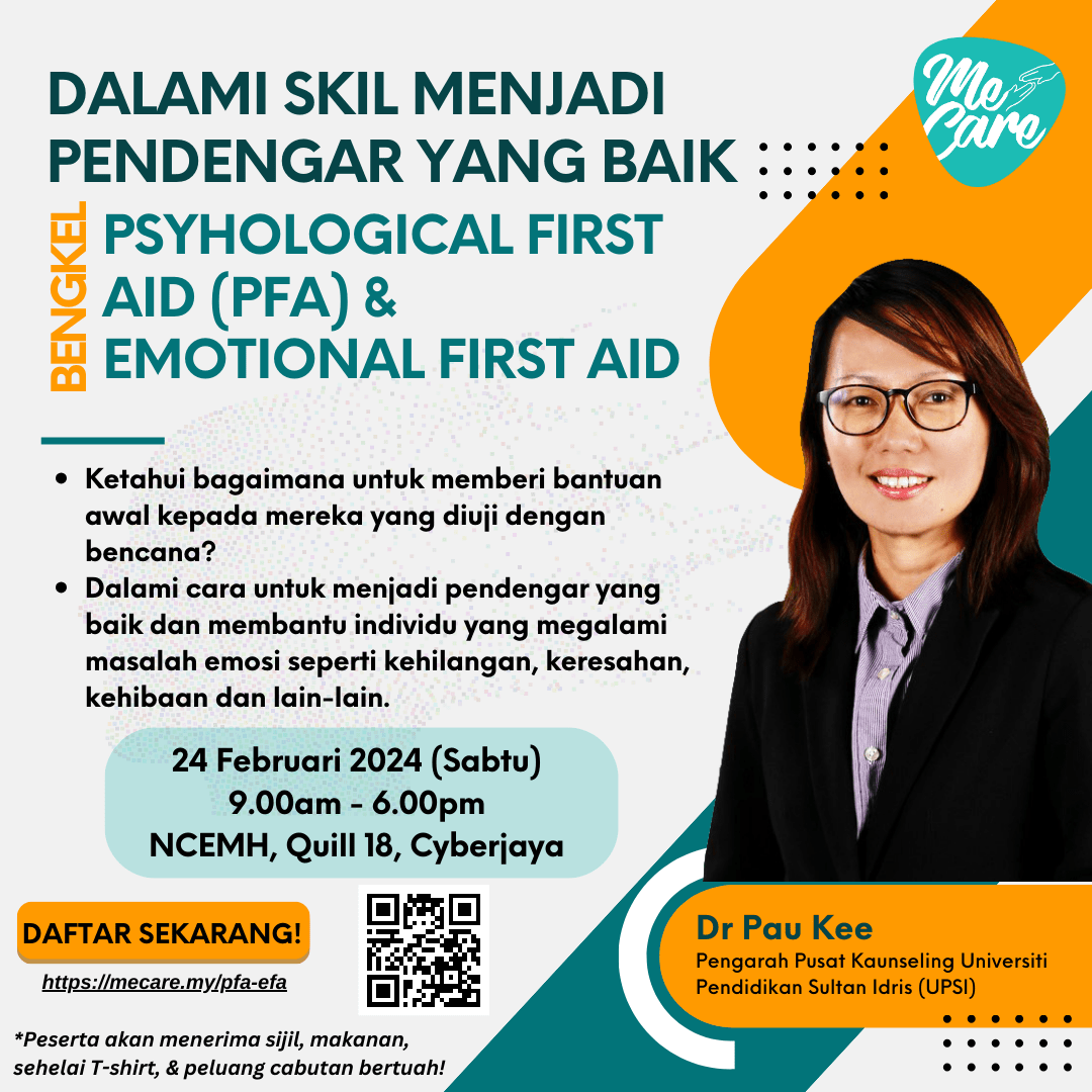 Bengkel Psychological First Aid (PFA) & Emotional First Aid - MeCare